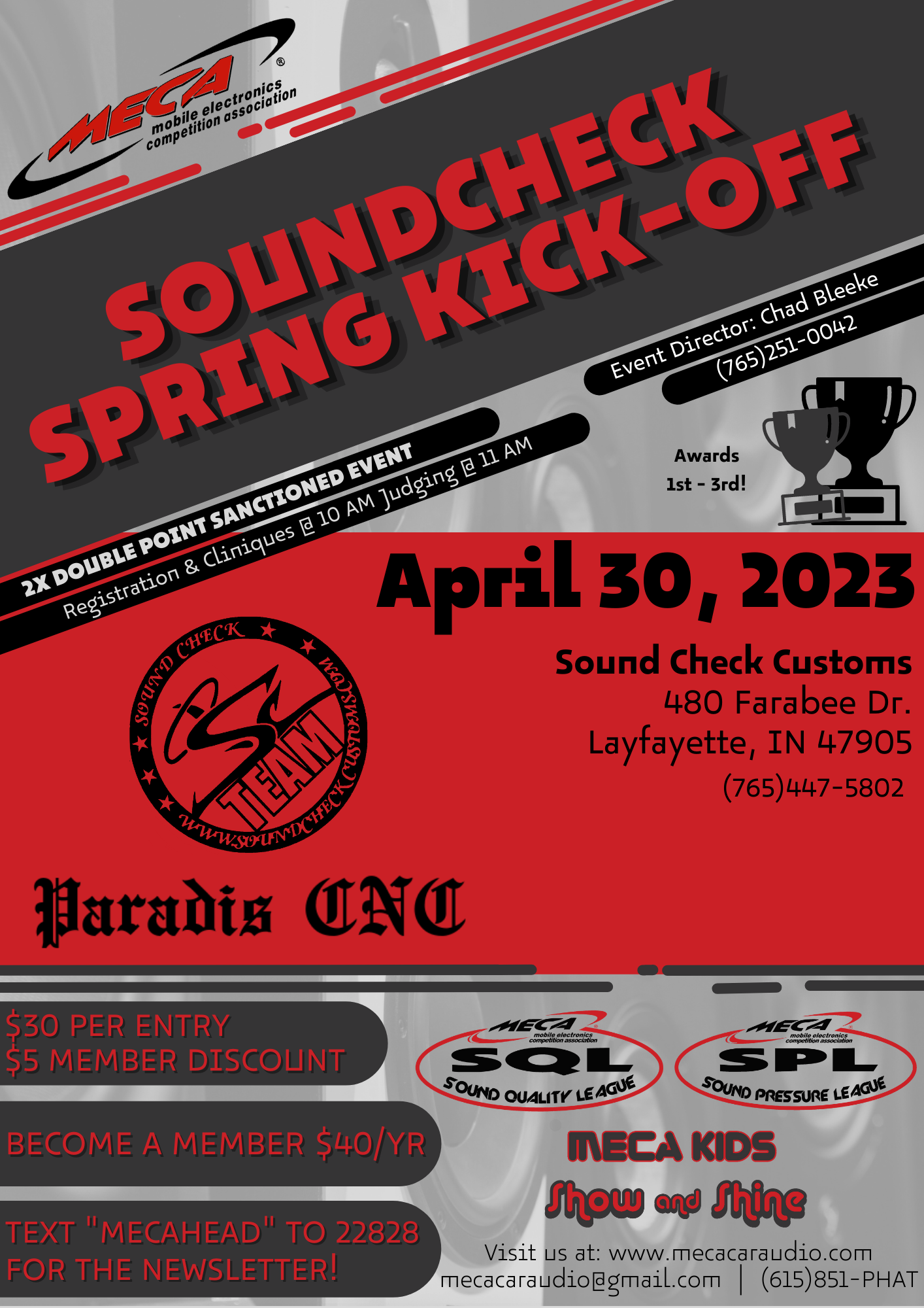 Sound Check Spring Kick-Off - Event Details » MECA